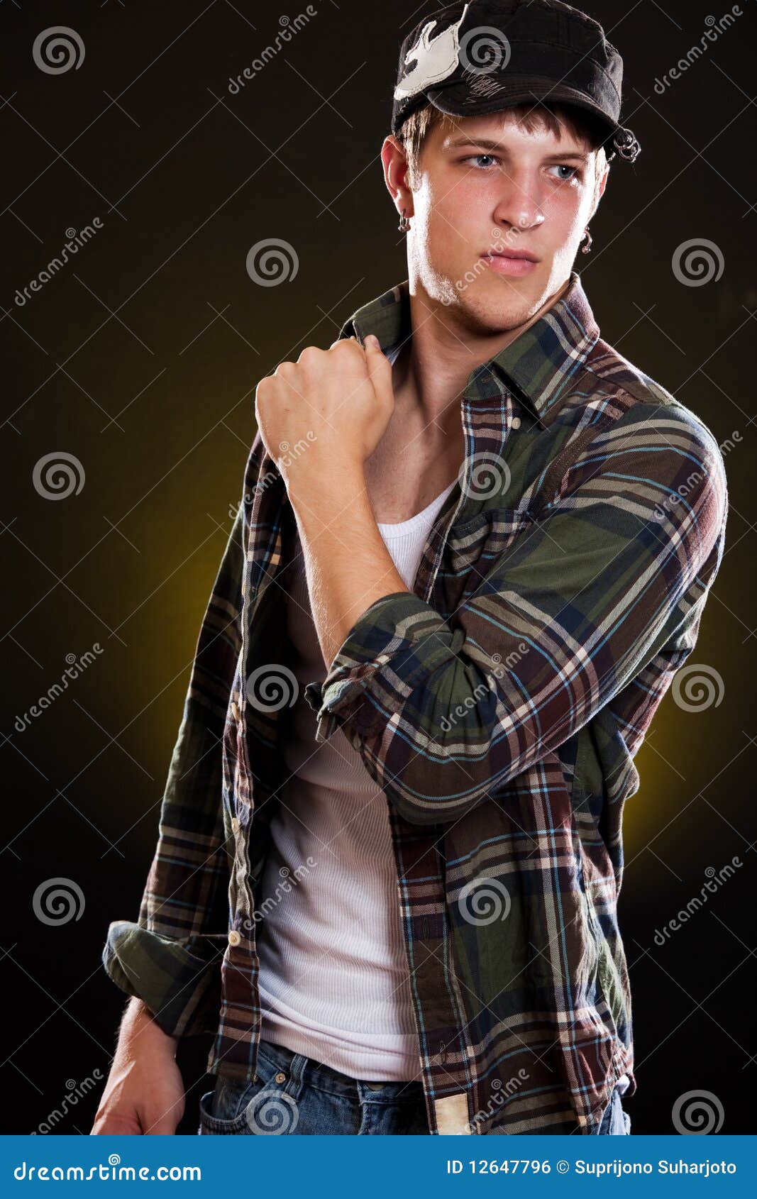 Young man stock photo. Image of people, portrait, white - 12647796