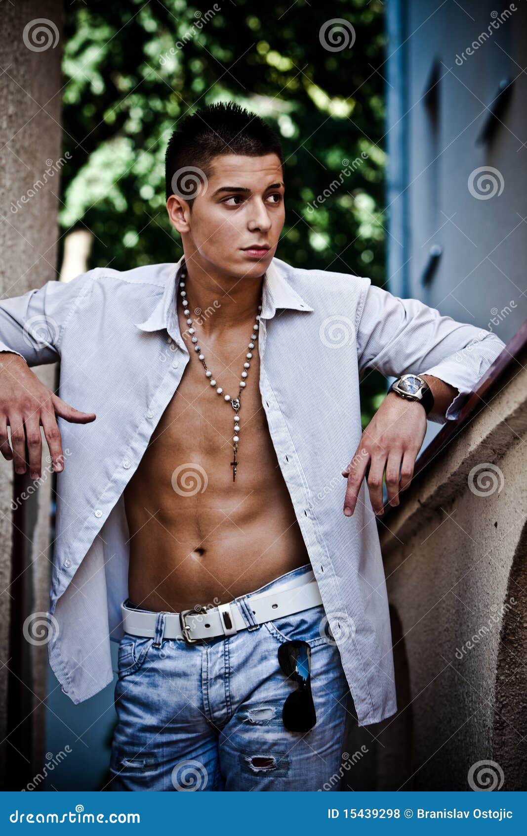 Young man stock photo. Image of muscular, young, model - 15439298