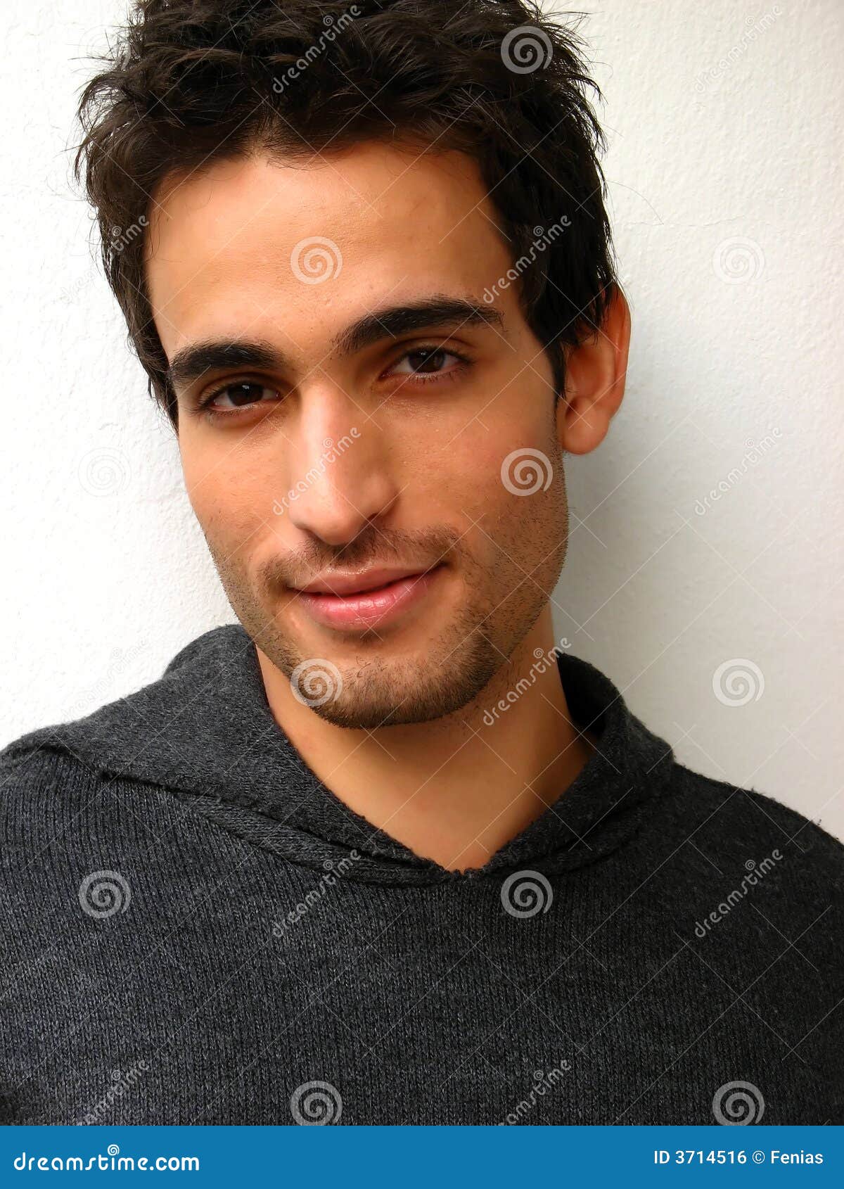 Young man stock photo. Image of portrait, brown, handsome - 3714516