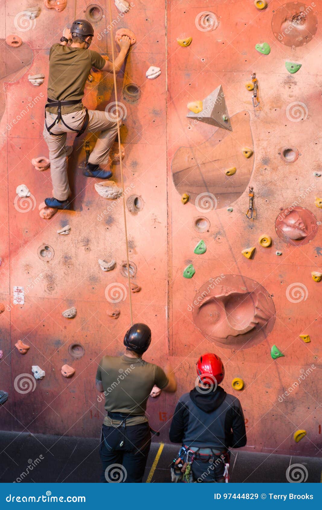 Young Man Abseiling editorial stock image. Image of instruction - 97444829