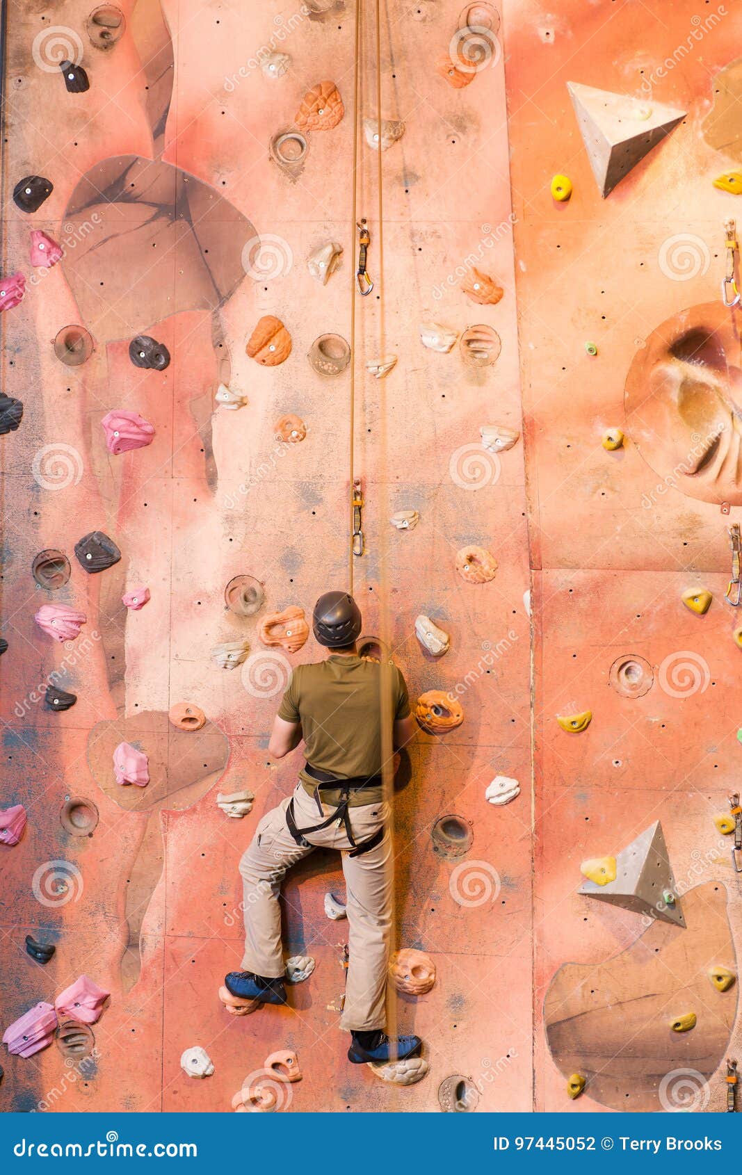 Young Man Abseiling editorial photography. Image of grit - 97445052