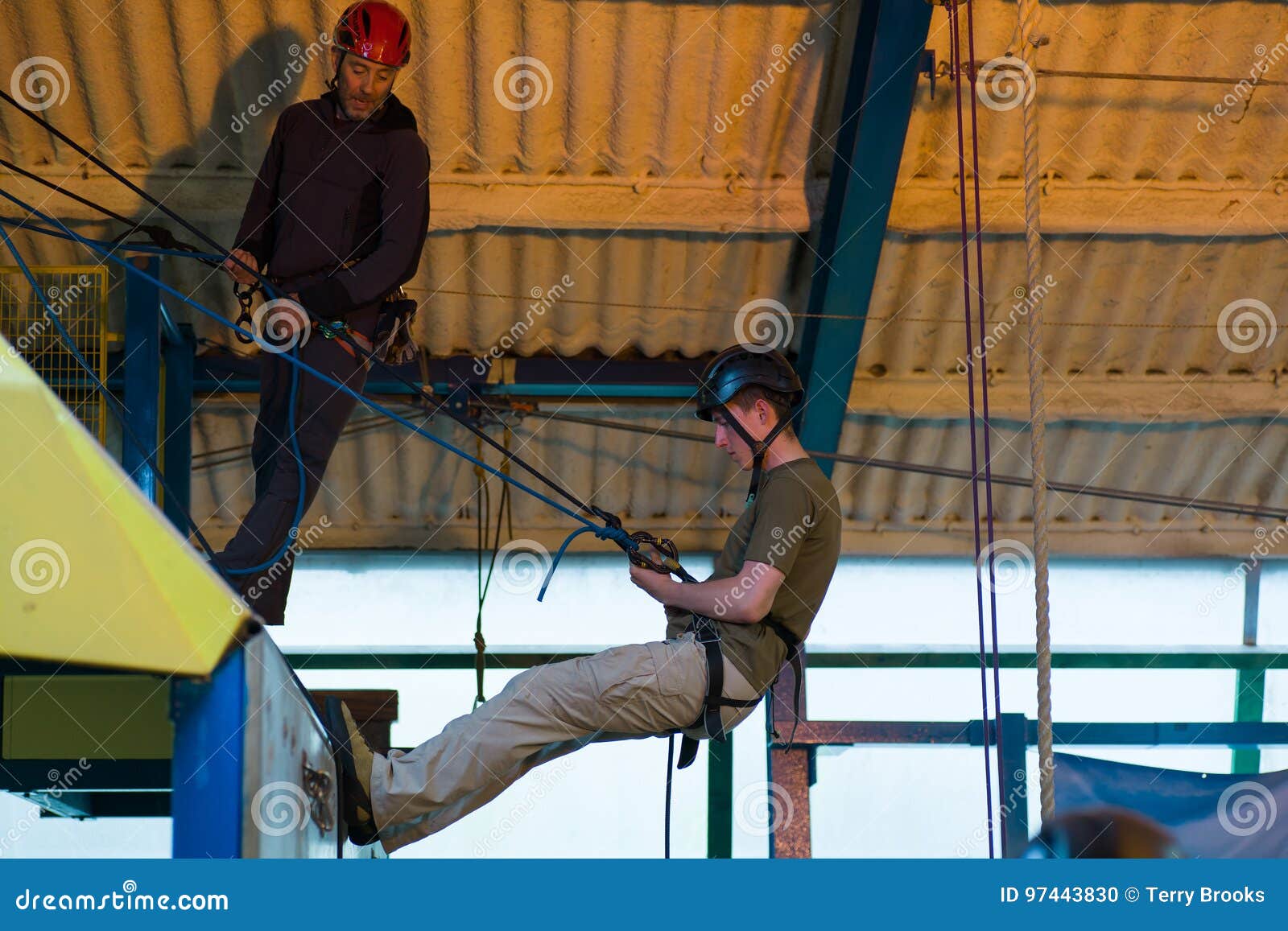 Young Man Abseiling editorial image. Image of abseil - 97443830