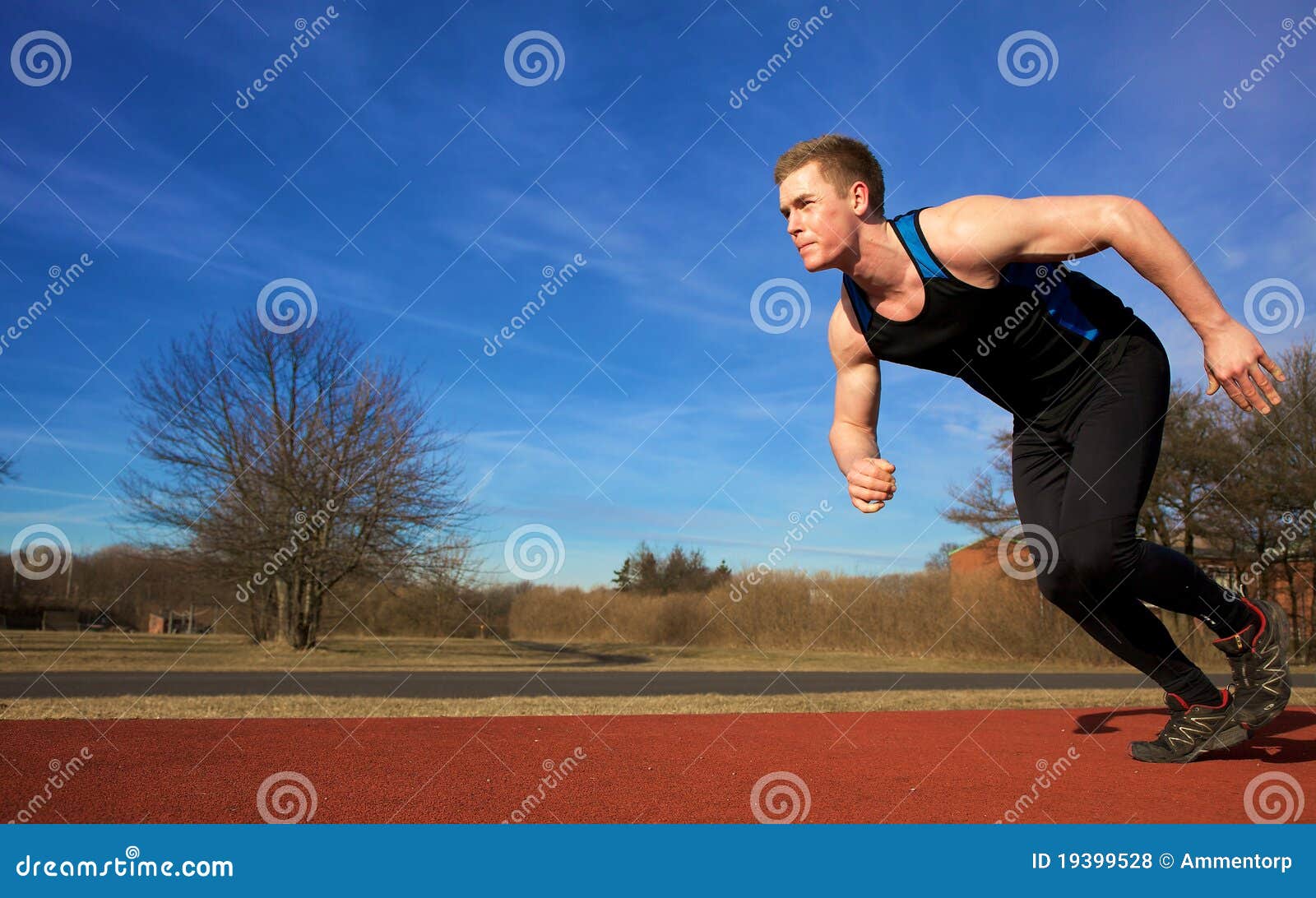Young Man Accelerating into Sprint Stock Photo - Image of danish ...