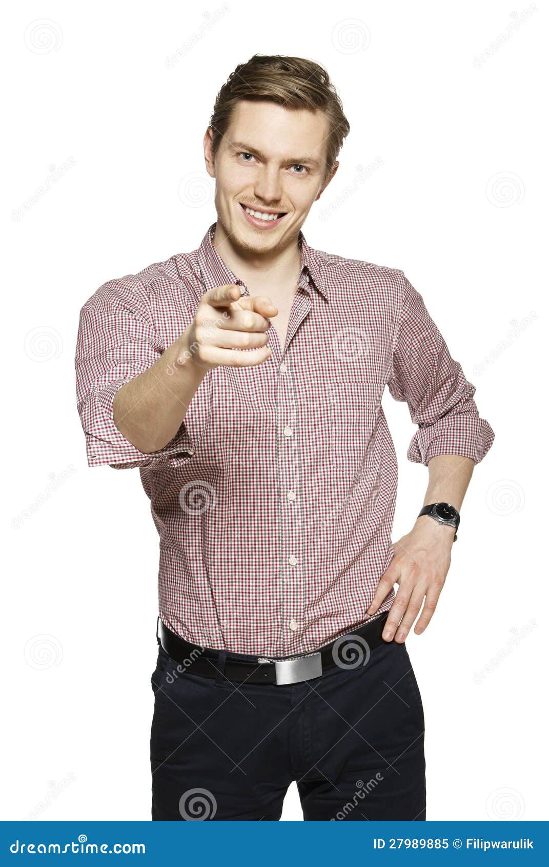 Young Man Against a White Background Stock Image - Image of people ...