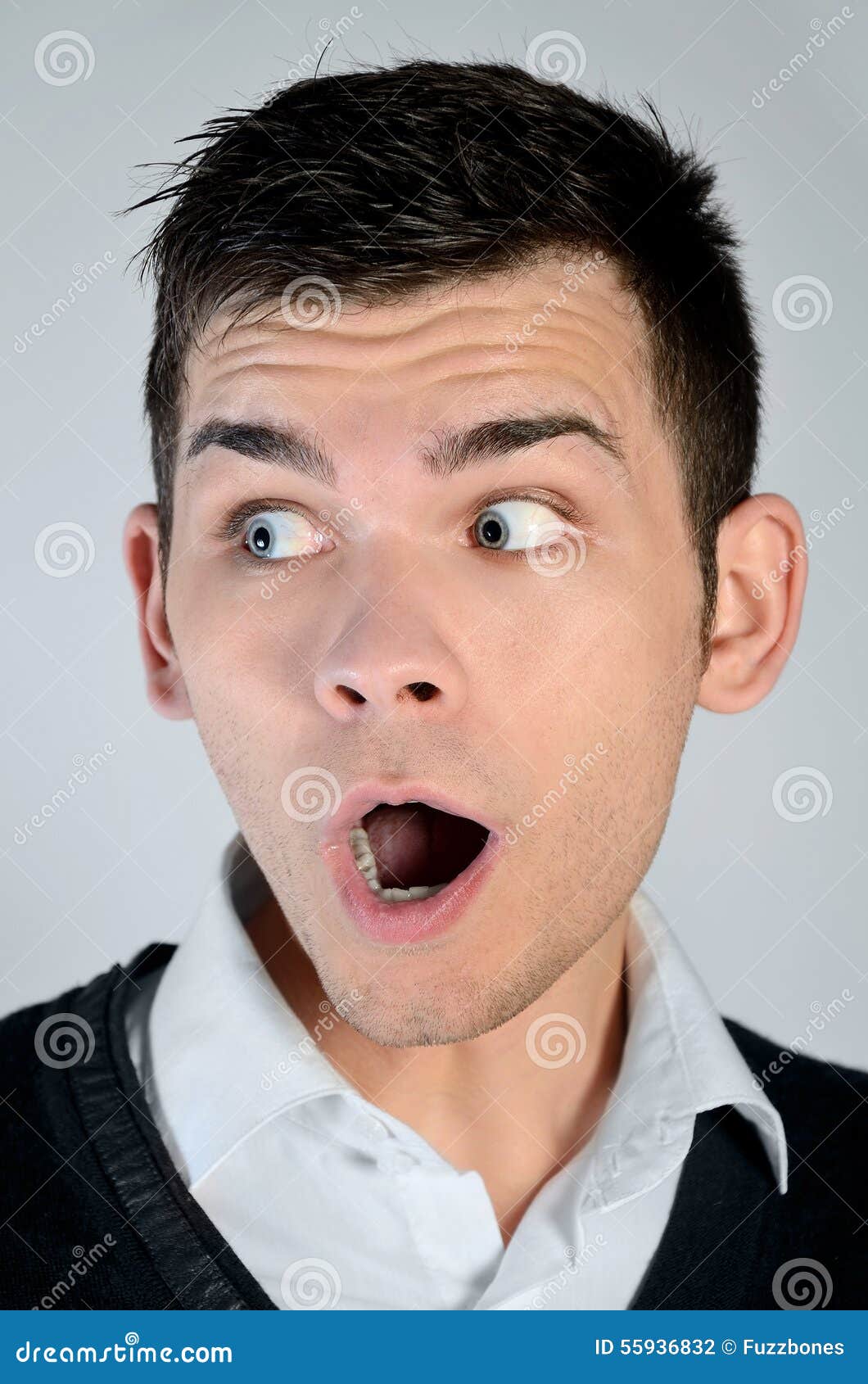 Young man amazed face stock photo. Image of amazed, excitement - 55936832