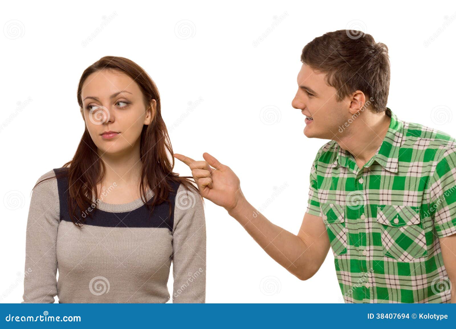 Young Man Arguing with His Girlfriend Stock Photo - Image of infuriated ...