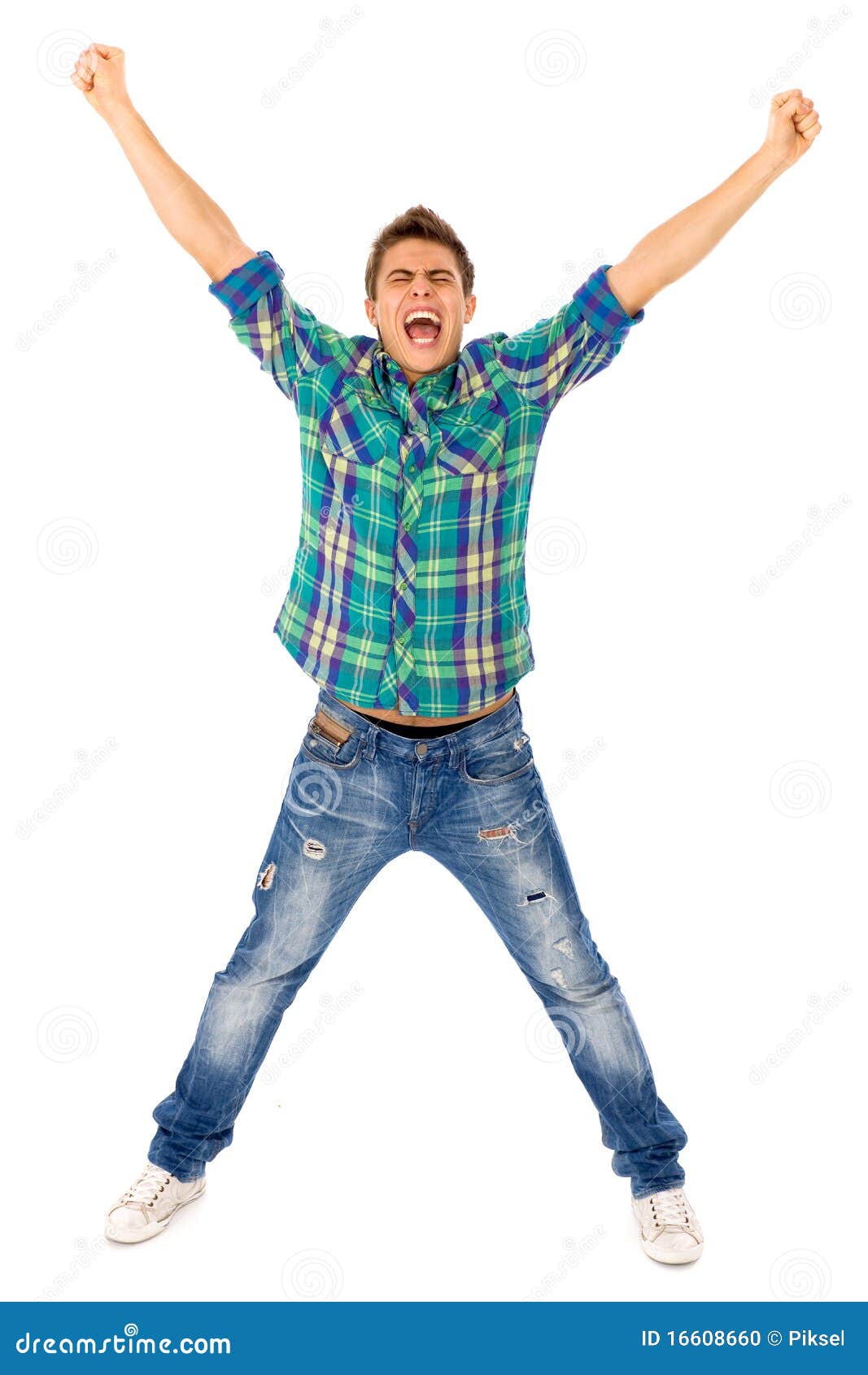 Young man with arms raised stock photo. Image of emotion - 16608660 Young man with arms raised stock photo. Image of emotion - 16608660
