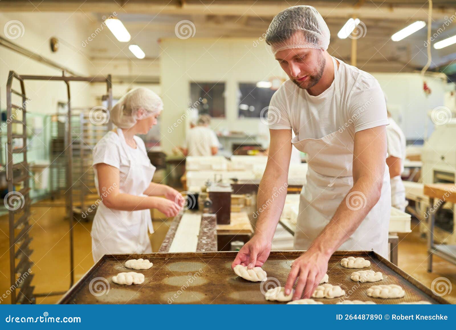 Young Man As an Apprentice in Training To Become a Baker Stock Photo ...