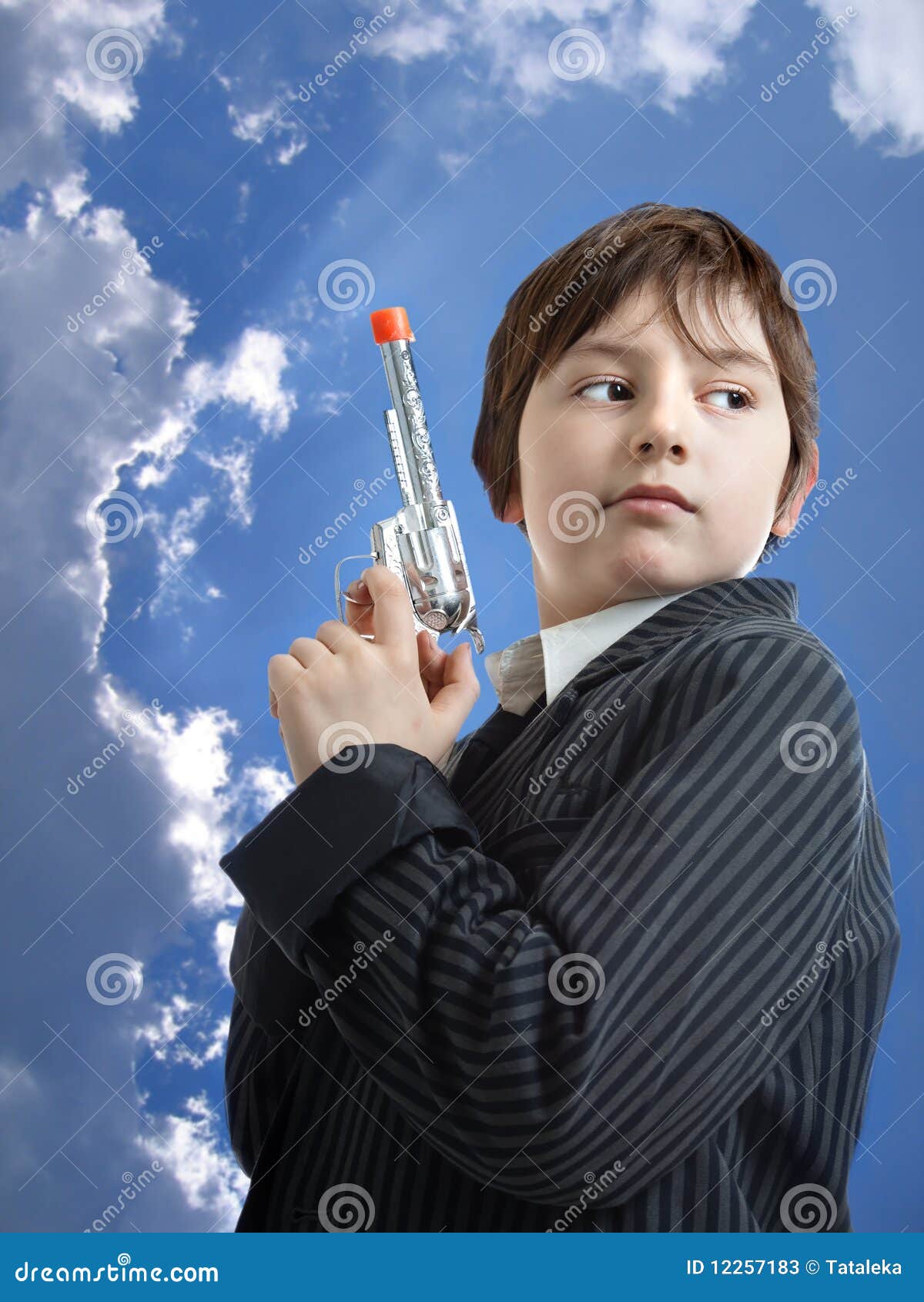 Gangster Kid With The Fake Gun Royalty-Free Stock Image | CartoonDealer ...