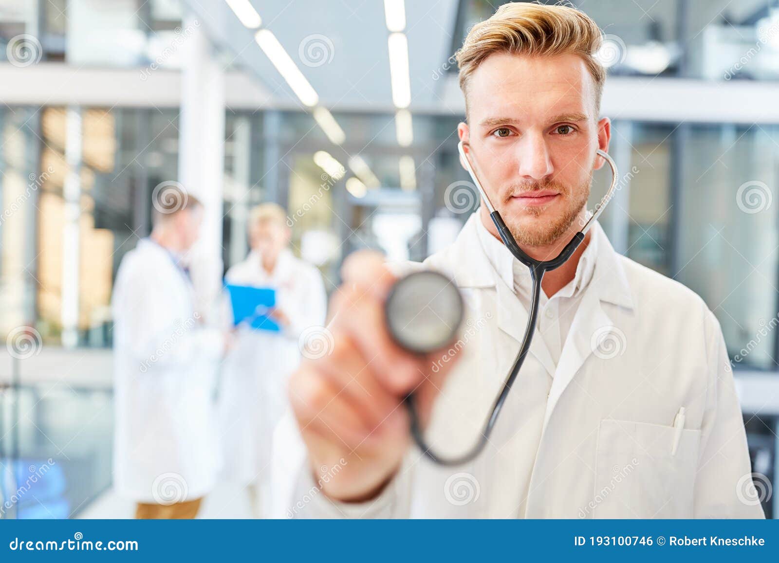 Young Man As a Medical Assistant or Internist Stock Photo - Image of ...