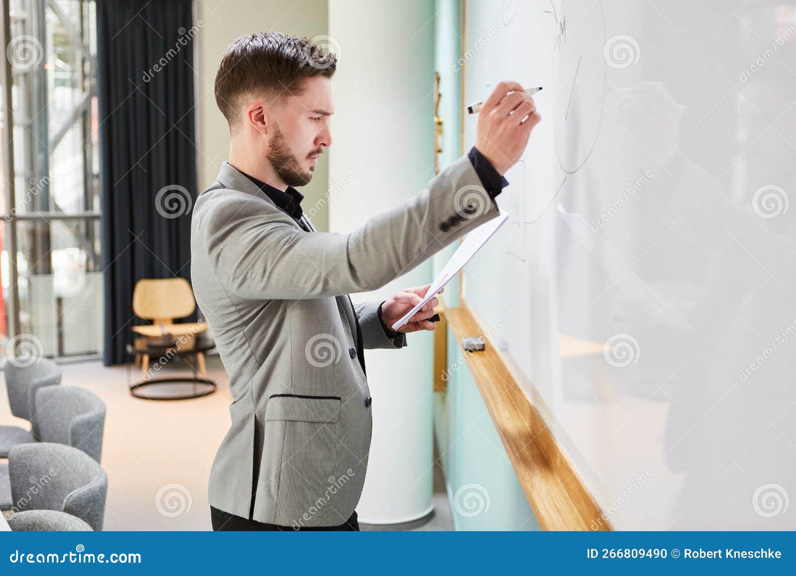 Scientist or Speaker at a Presentation Stock Photo - Image of hall ...