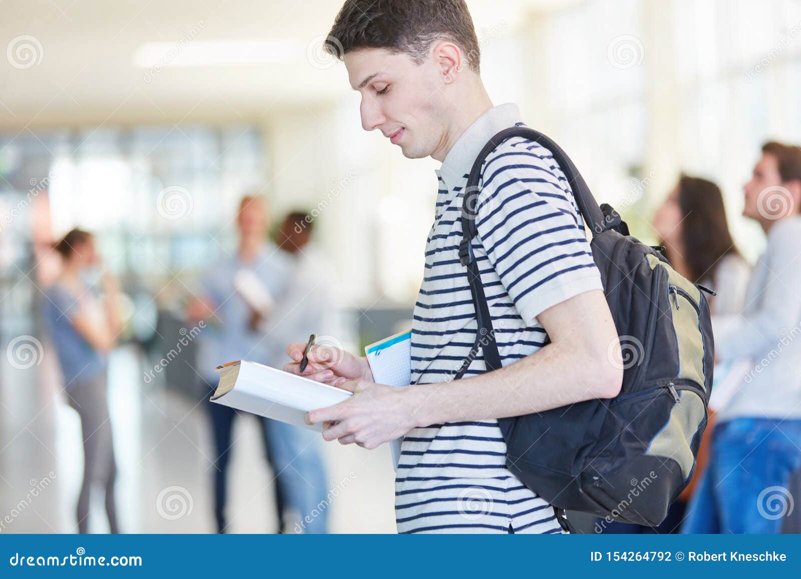 Young Man As Student of Freshman Year Stock Photo - Image of training ...