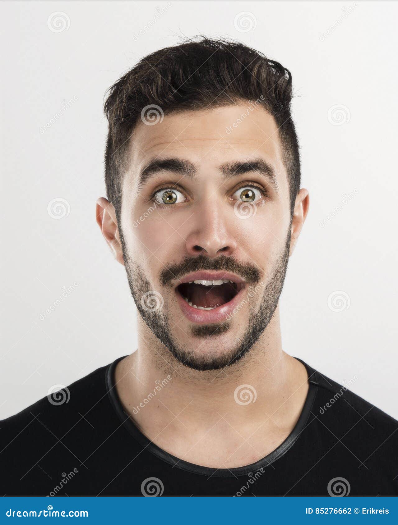 Young man astonished stock photo. Image of grimace, latin - 85276662