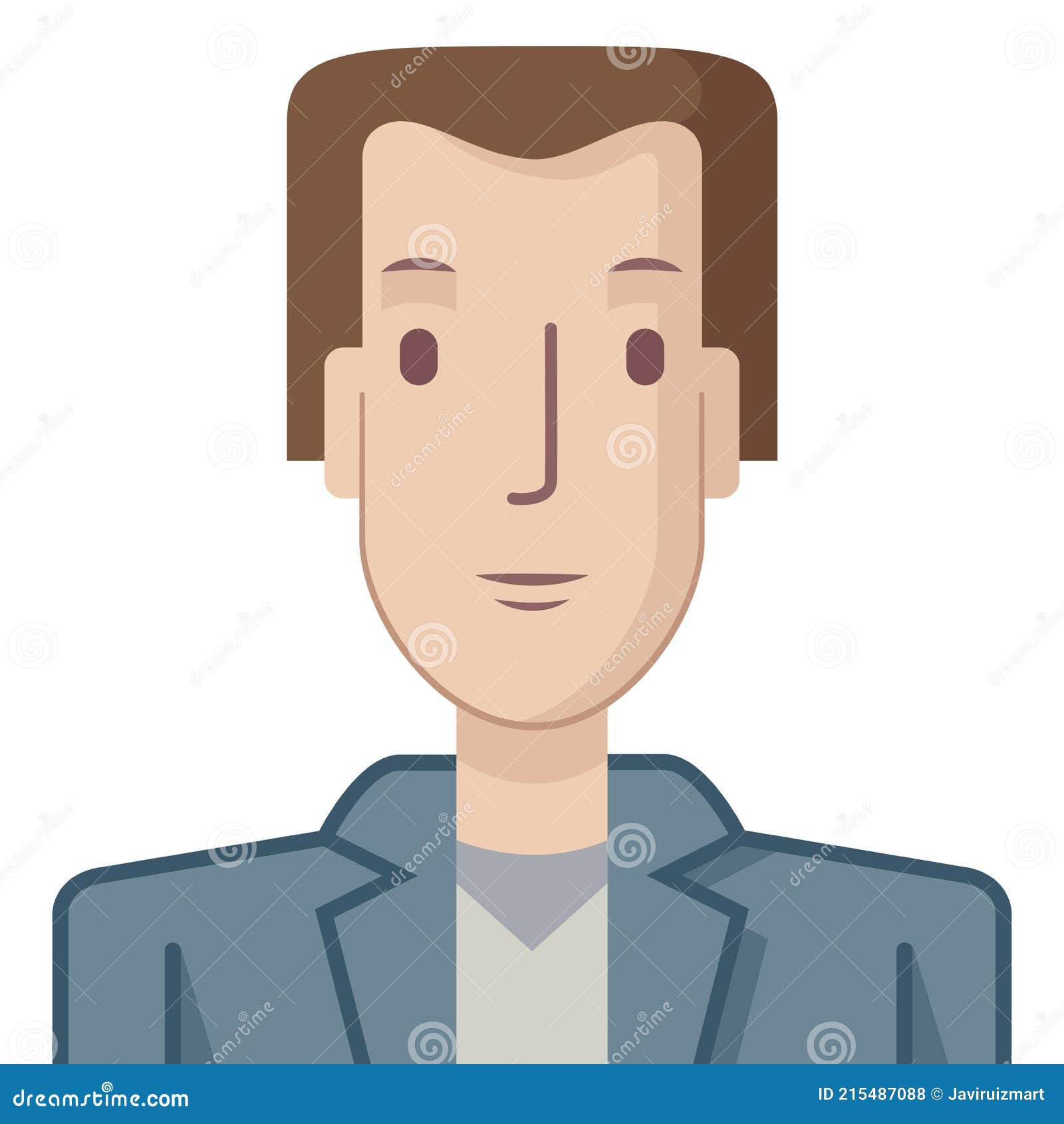 Young Man Avatar, Flat Style Stock Vector - Illustration of white, user ...