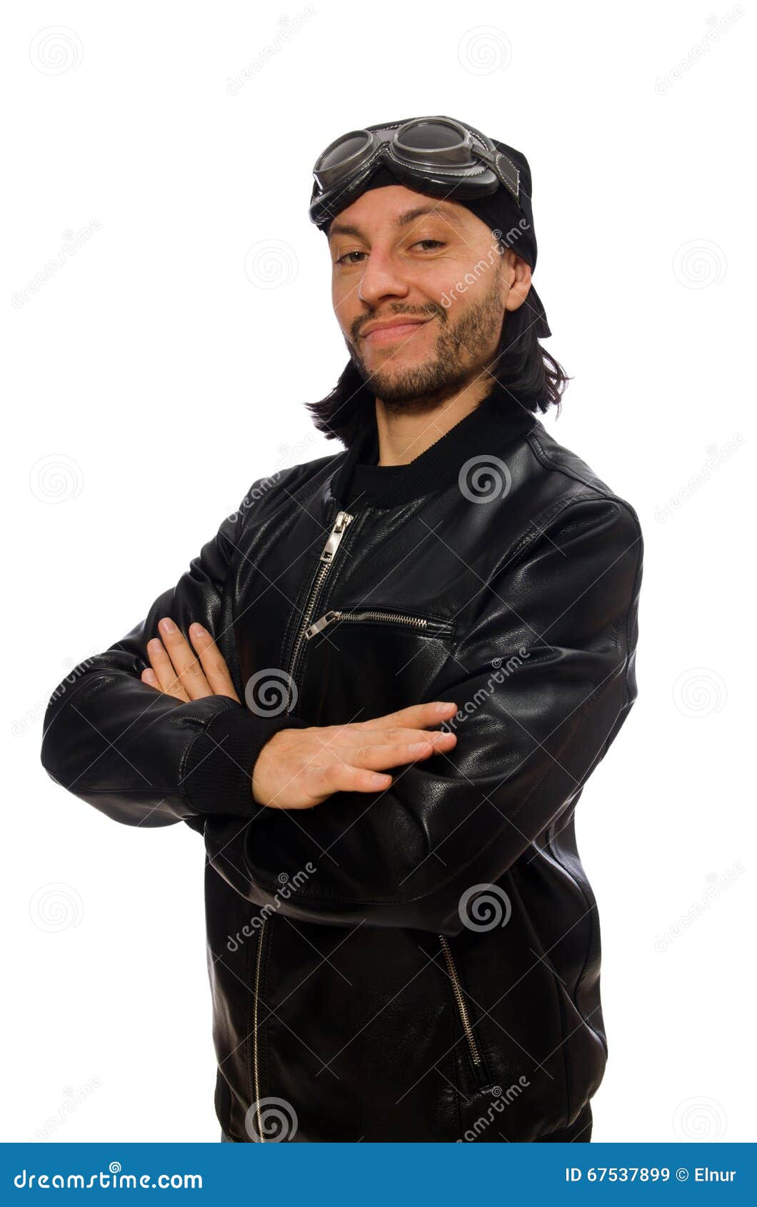 The Young Man with Aviator Glasses on White Stock Image - Image of ...