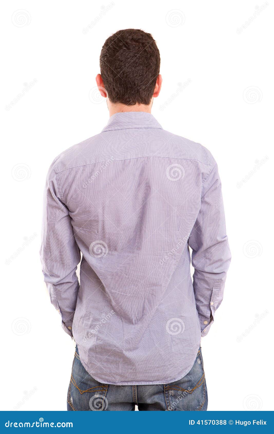 Young man stock photo. Image of casual, back, isolated - 41570388