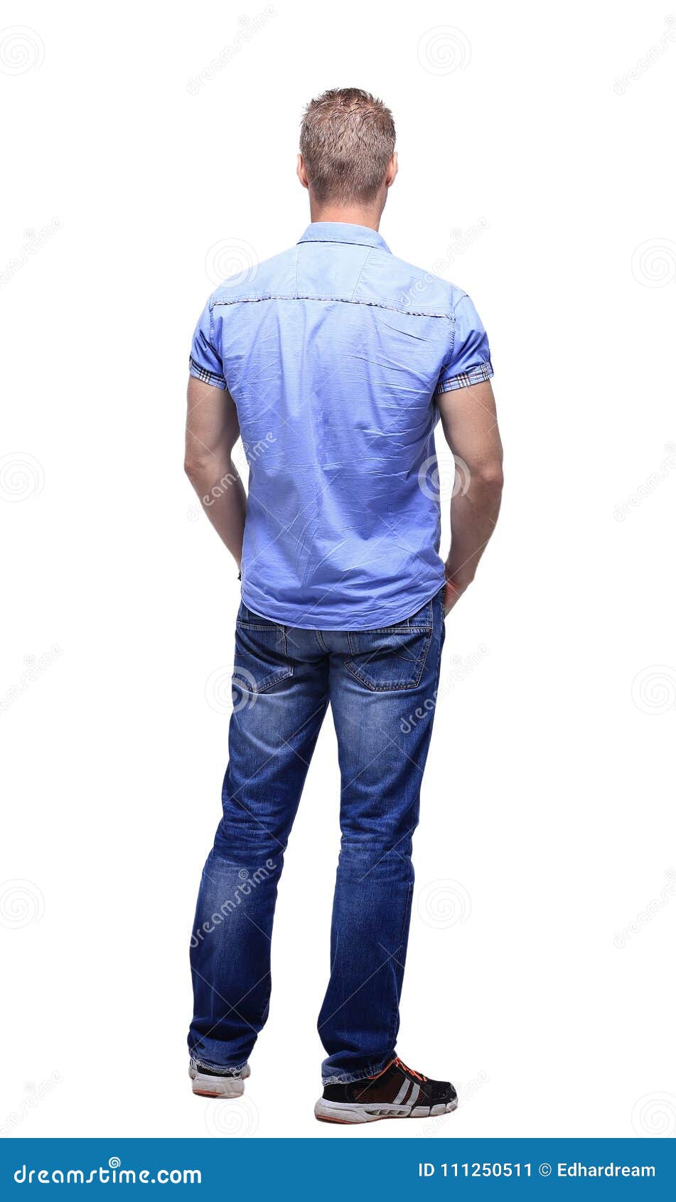 Young Man with Back Turned To Camera Stock Image - Image of healthy ...