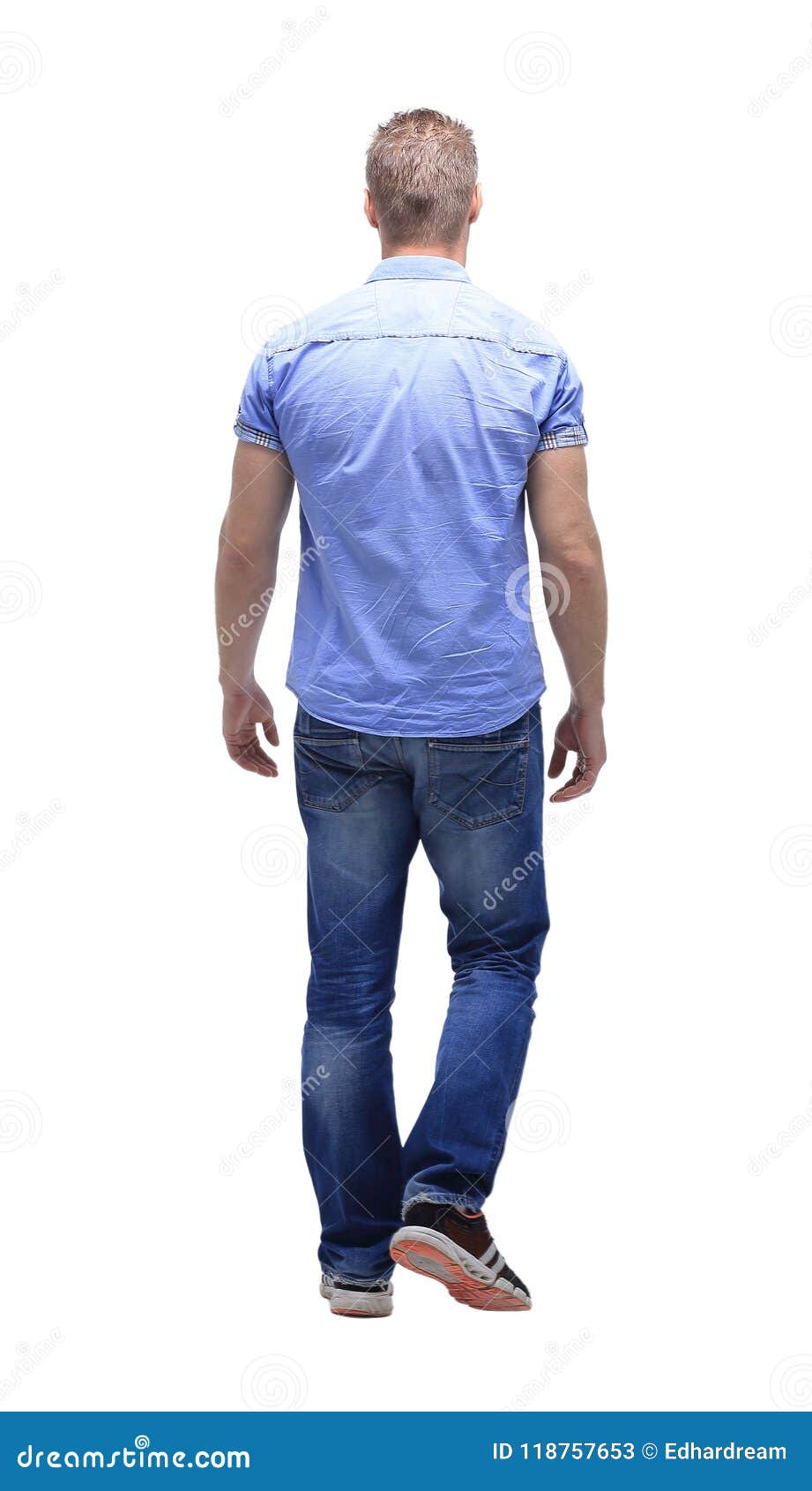 Young Man with Back Turned To Camera Stock Image - Image of cool ...