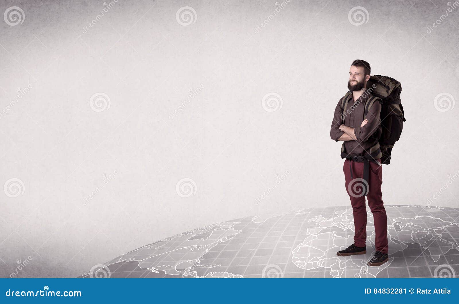 Young man with a backpack stock image. Image of male - 84832281