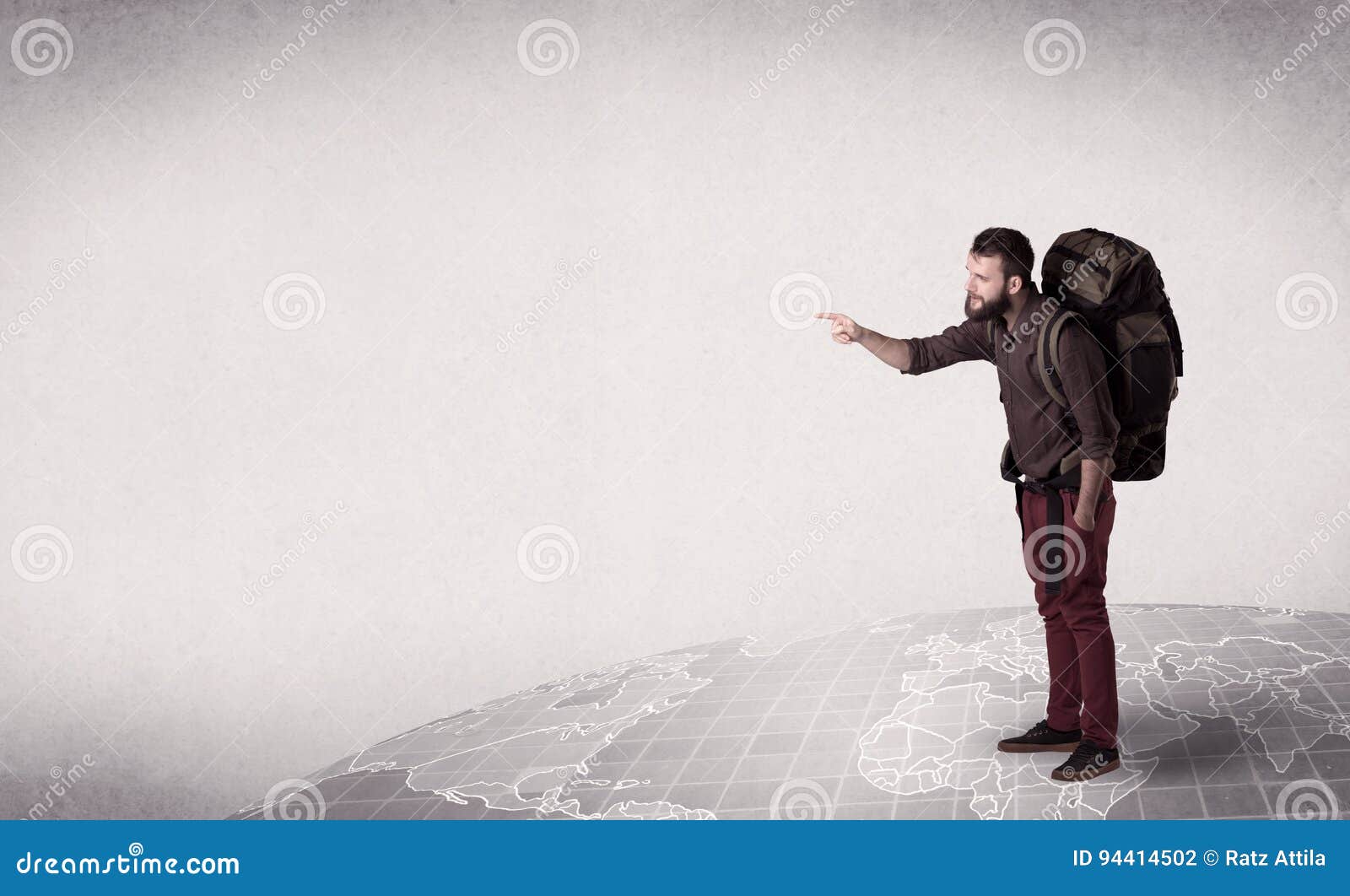Young man with a backpack stock photo. Image of caucasian - 94414502