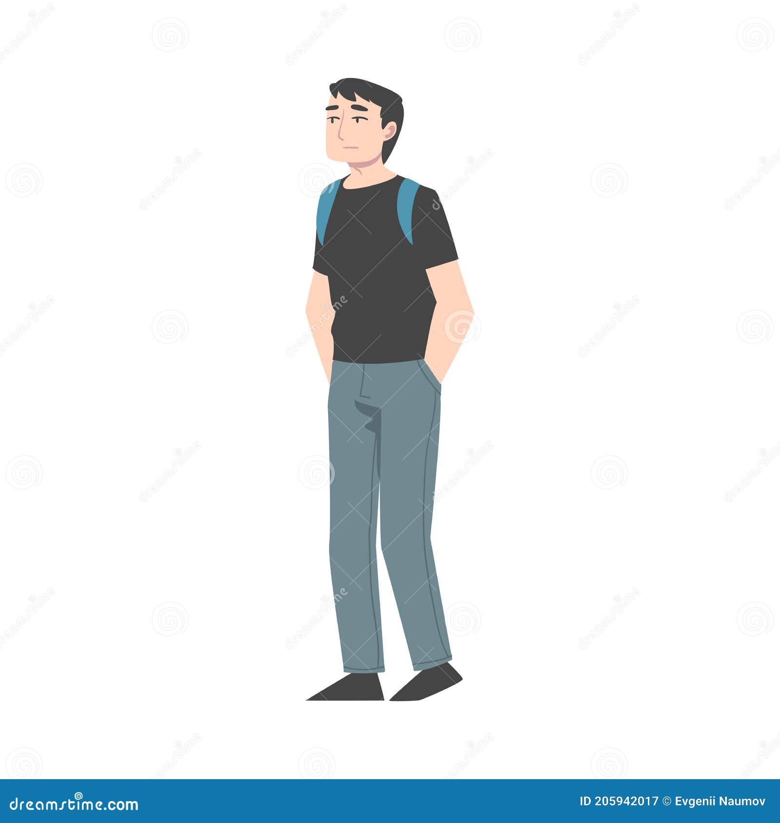 Waiting Man Cartoon Drawing Vector Illustration | CartoonDealer.com ...