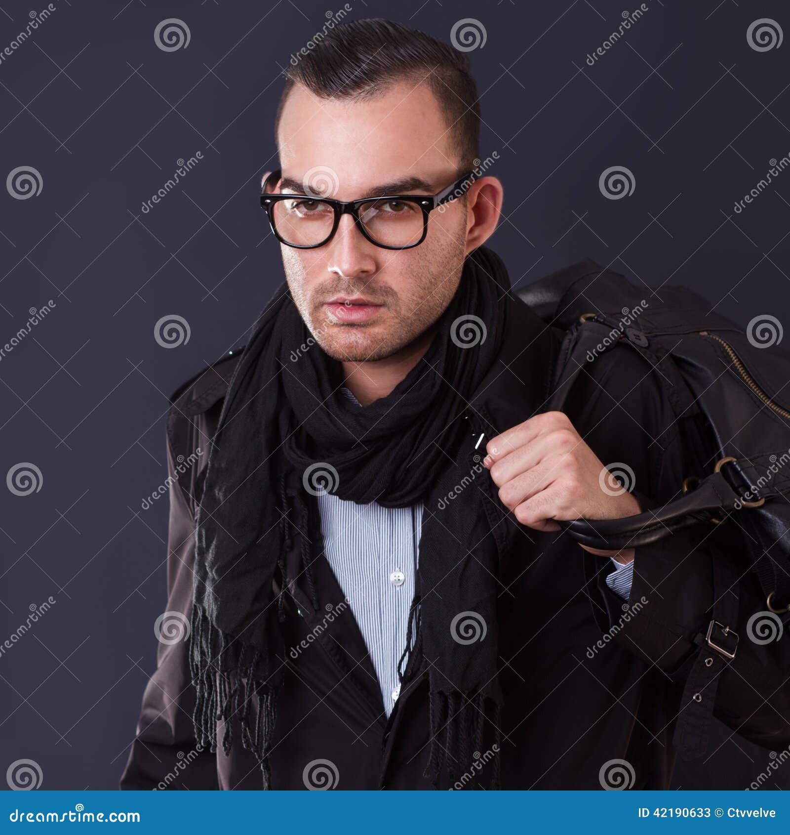 Young man with bag stock image. Image of face, casual - 42190633