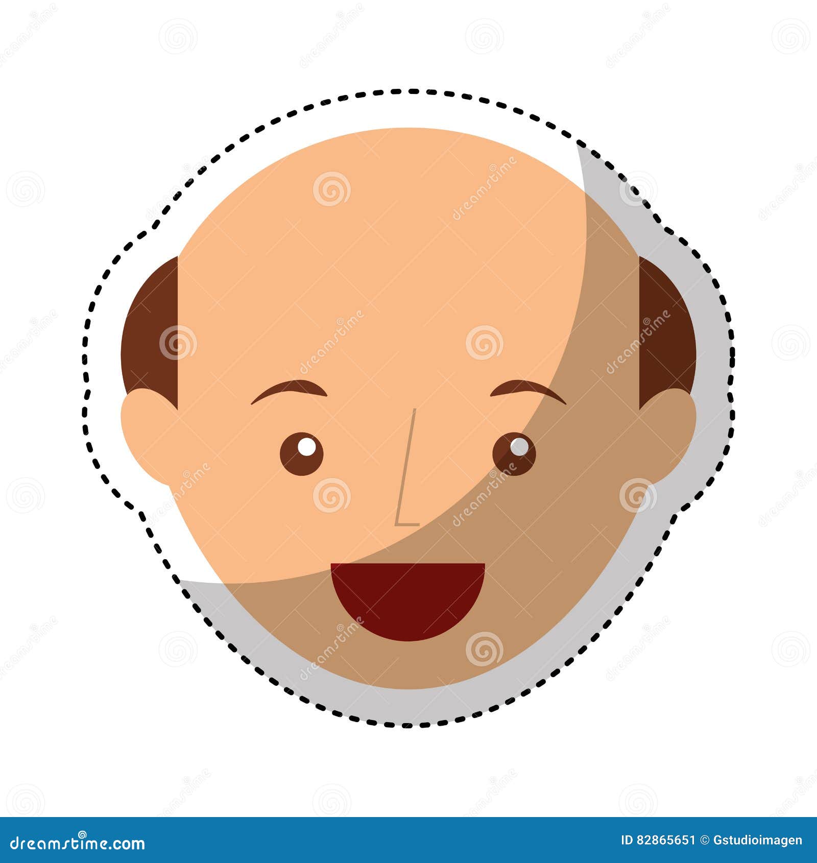 Young Man Bald Avatar Character Stock Illustration - Illustration of ...