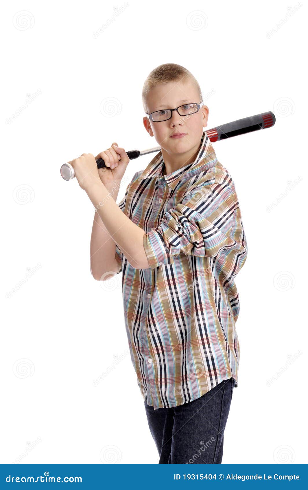 Young Man with Baseball Bat Stock Photo - Image of cute, sport: 19315404
