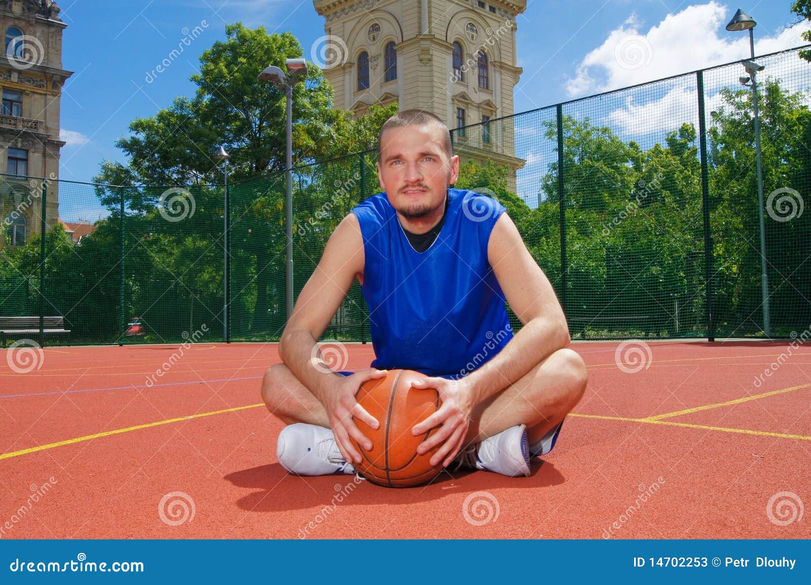 Young Man with Basketball Ball Stock Image - Image of game, green: 14702253