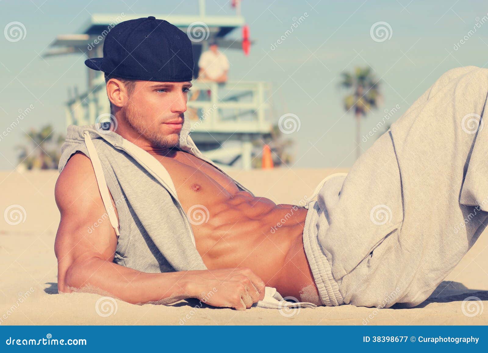 Young man beach stock image. Image of vacation, summertime - 38398677