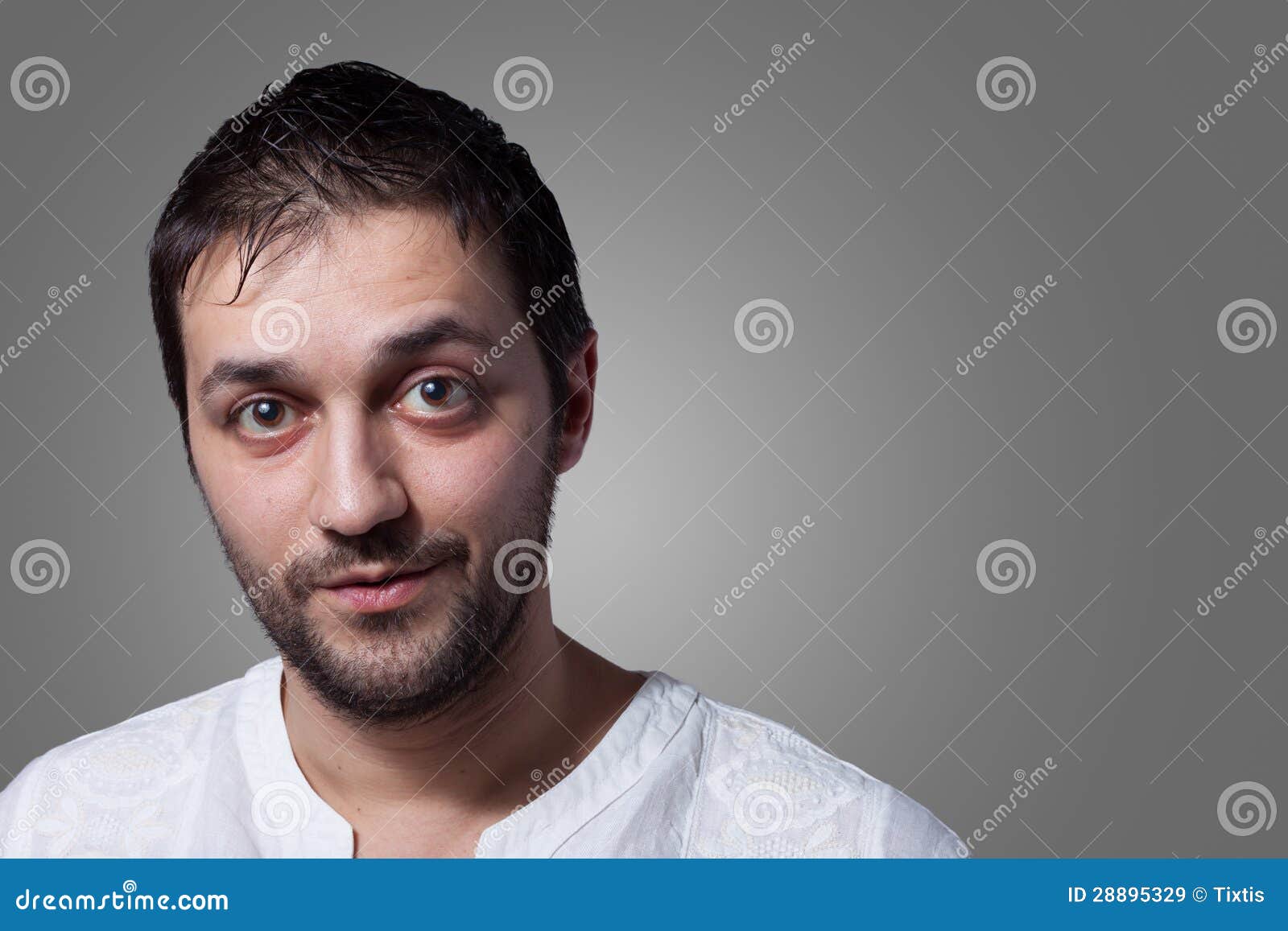 Young Man with Beard with a Little Smile Stock Image - Image of head ...