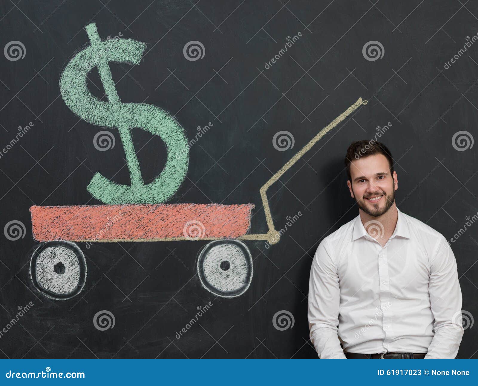 Young Man with Beard Saving Money Stock Image - Image of enthusiasm ...