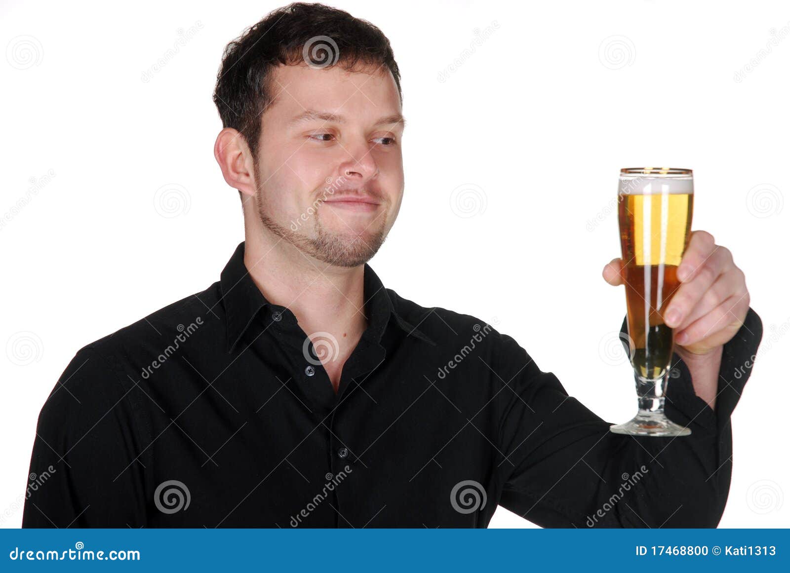 Young man with beer stock photo. Image of glass, drinking - 17468800