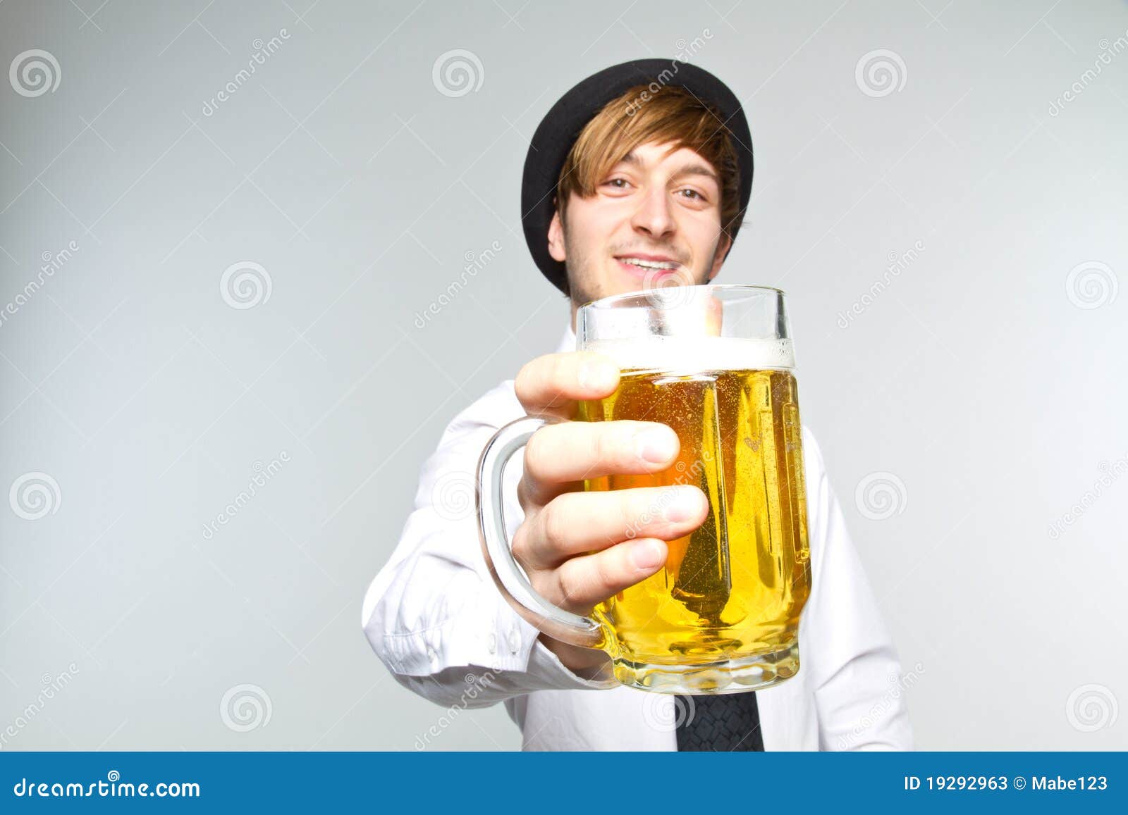 Young man with beer stock image. Image of alcohol, american - 19292963