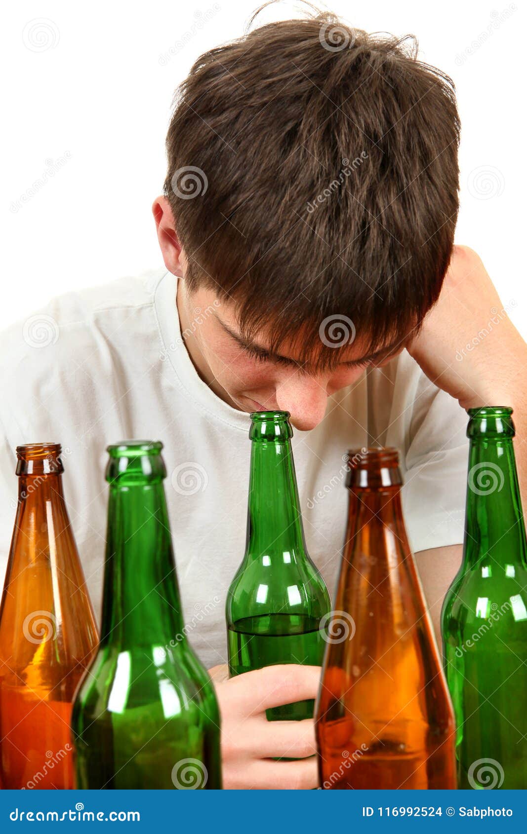 Young Man with a Beer stock photo. Image of drinker - 116992524