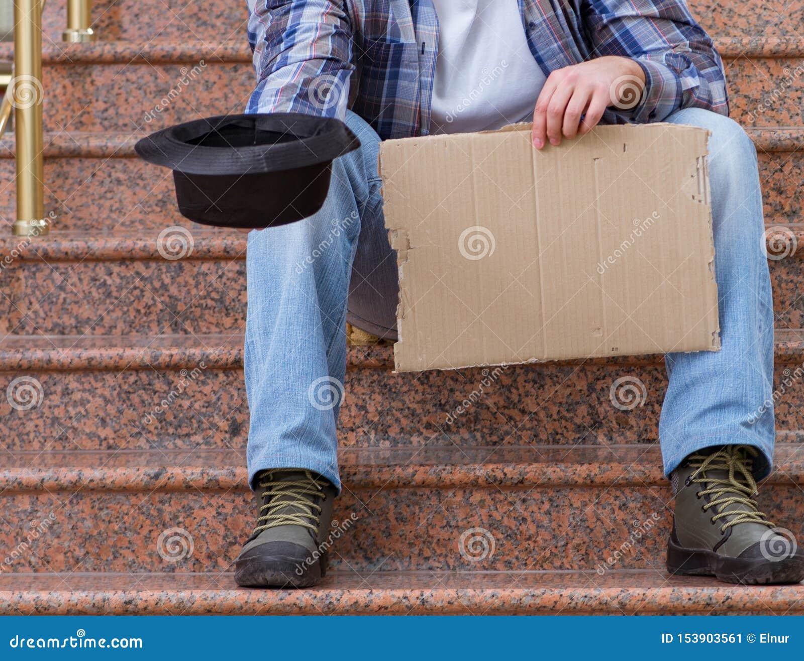 Young Man Begging Money on the Street Stock Image - Image of beggar ...