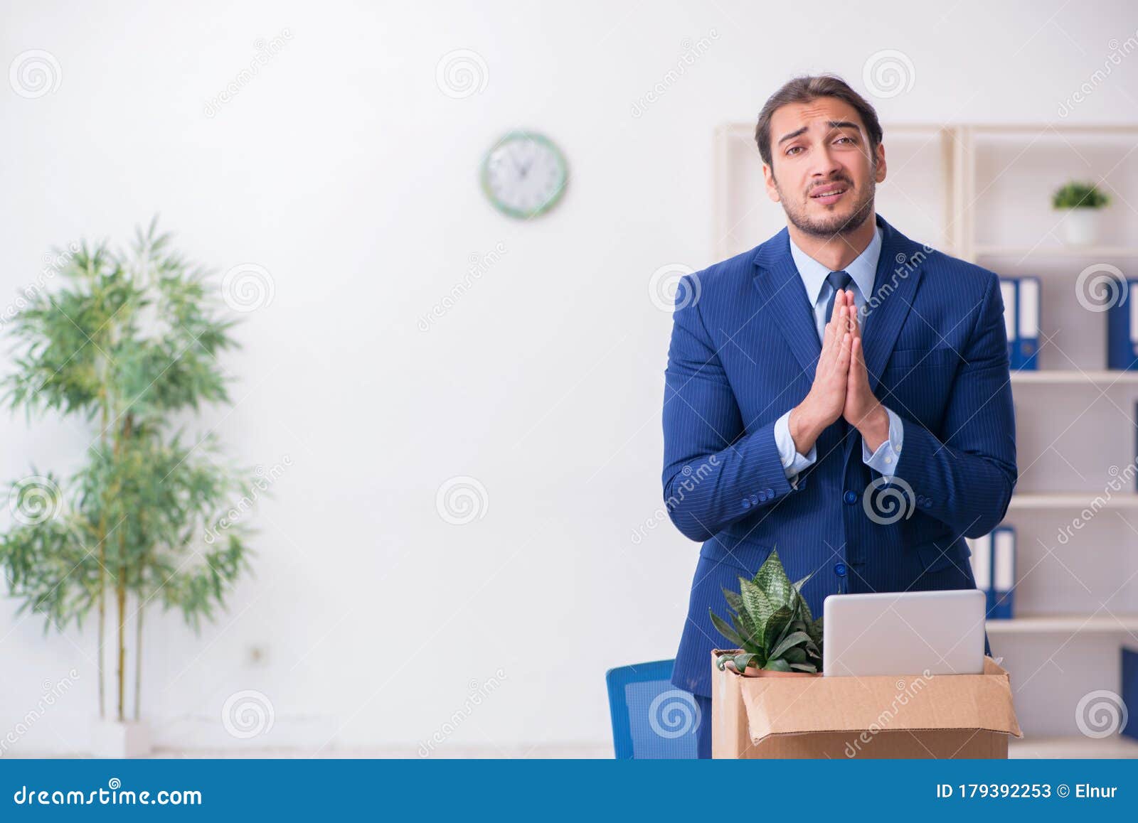 Young Man Being Fired from His Work Stock Image - Image of boss, lawyer ...