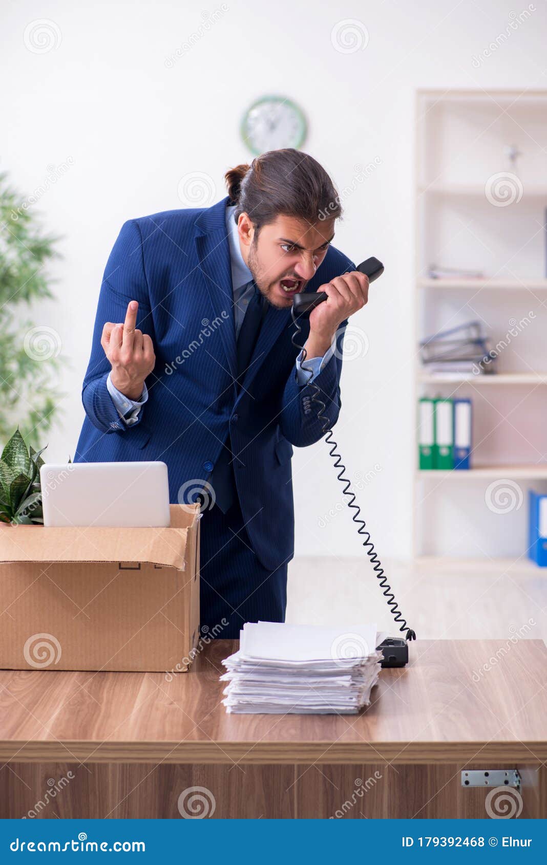 Young Man Being Fired from His Work Stock Photo - Image of bankrupt ...