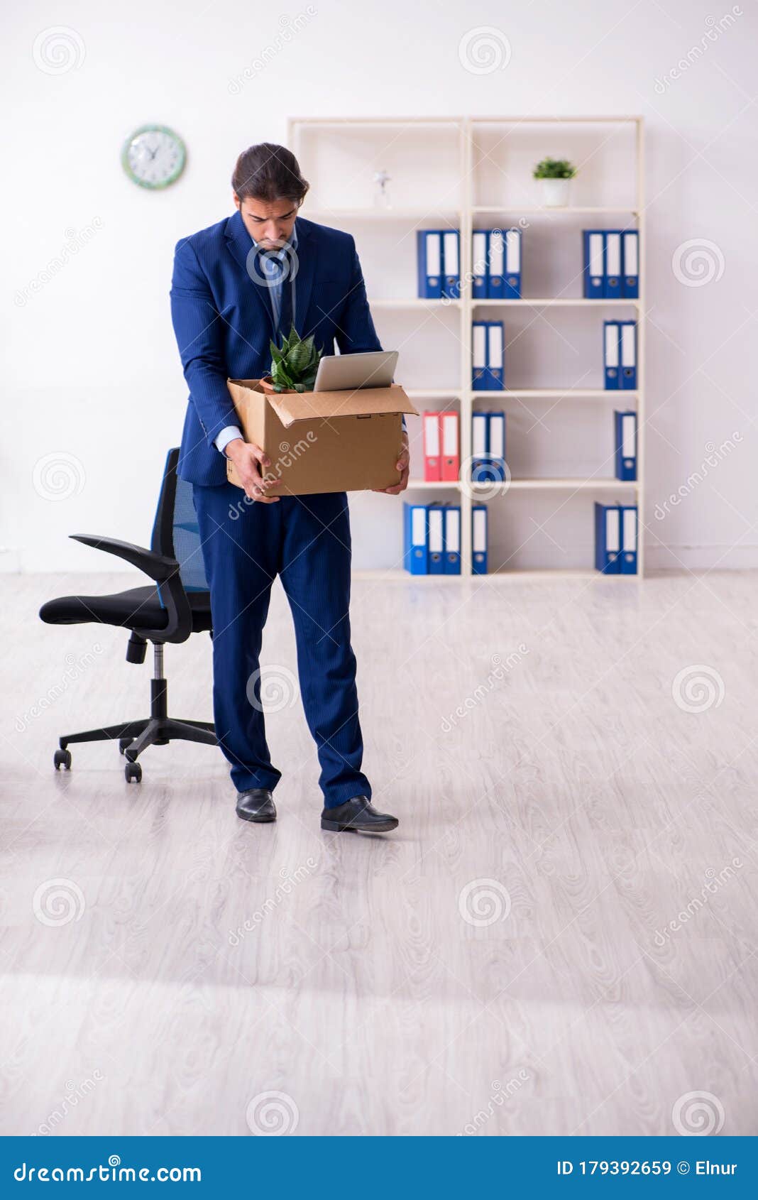 Young Man Being Fired from His Work Stock Image - Image of dismissed ...