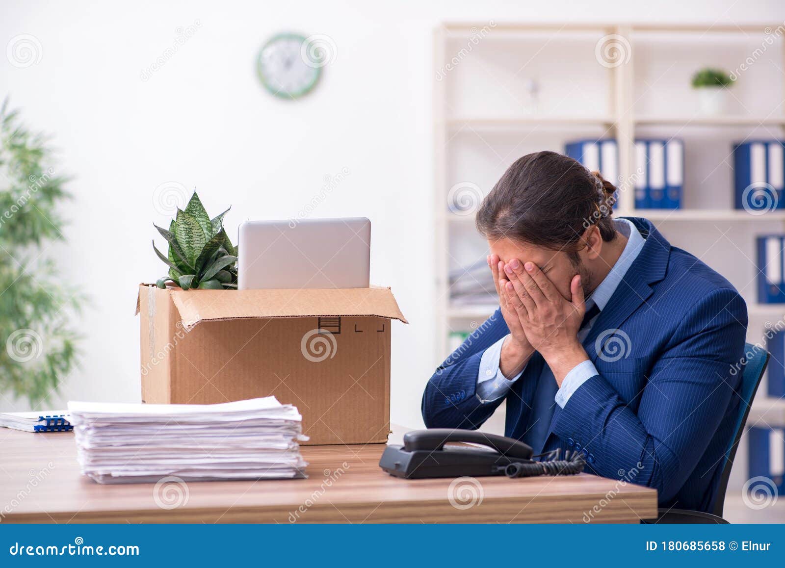 Young Man Being Fired from His Work Stock Photo - Image of crying ...