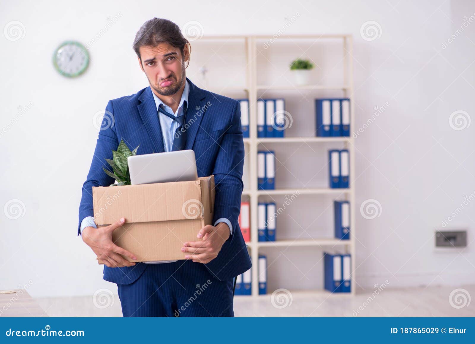 Young Man Being Fired from His Work Stock Image - Image of loss, lawyer ...