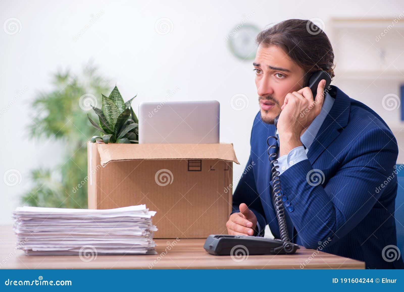 Young Man Being Fired from His Work Stock Photo - Image of office ...