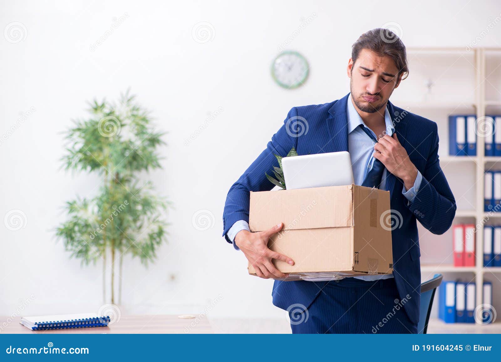 Young Man Being Fired from His Work Stock Image - Image of moving ...