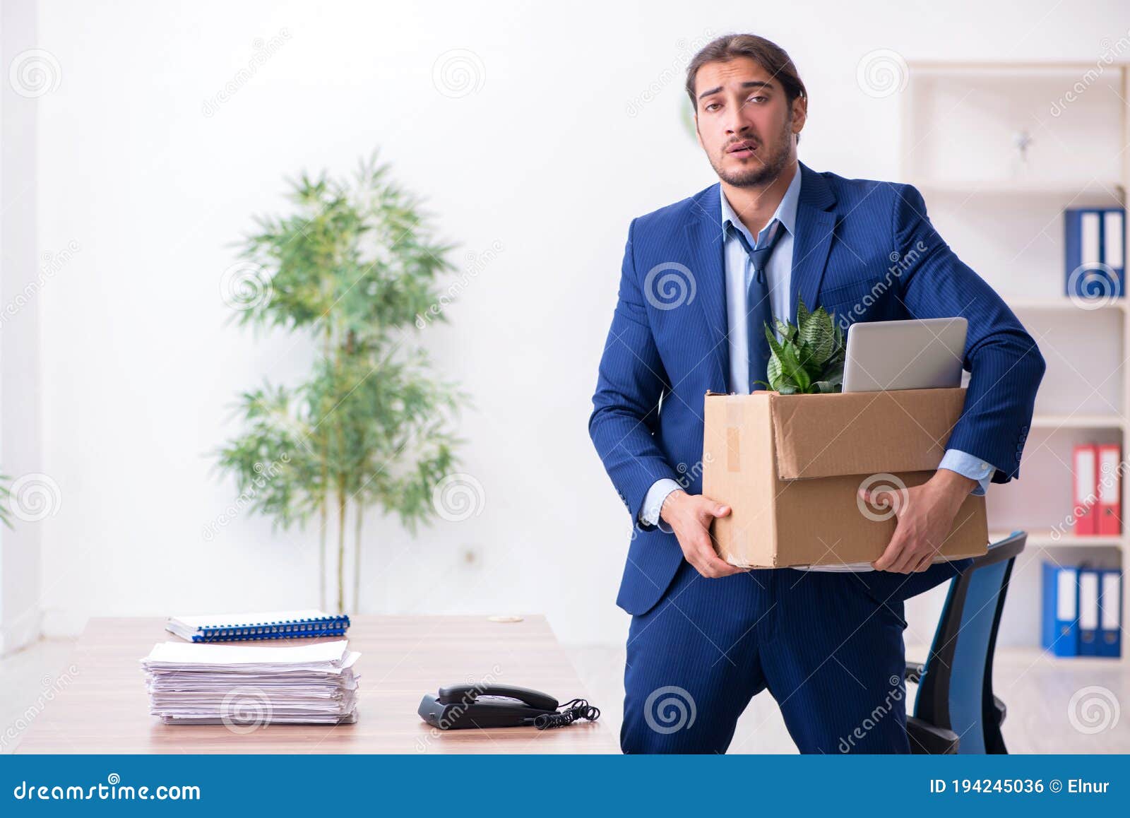 Young Man Being Fired from His Work Stock Photo - Image of promotion ...