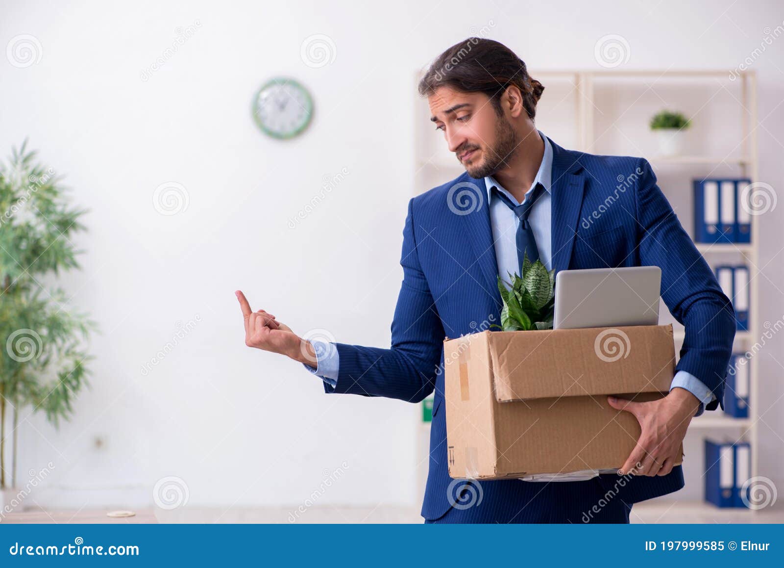 Young Man Being Fired from His Work Stock Image - Image of fired ...