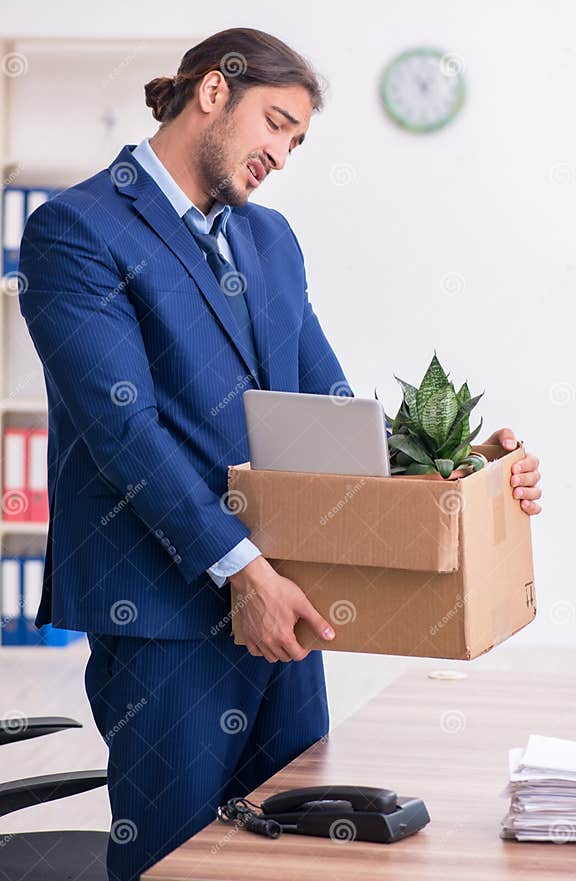 Young Man Being Fired from His Work Stock Photo - Image of business ...