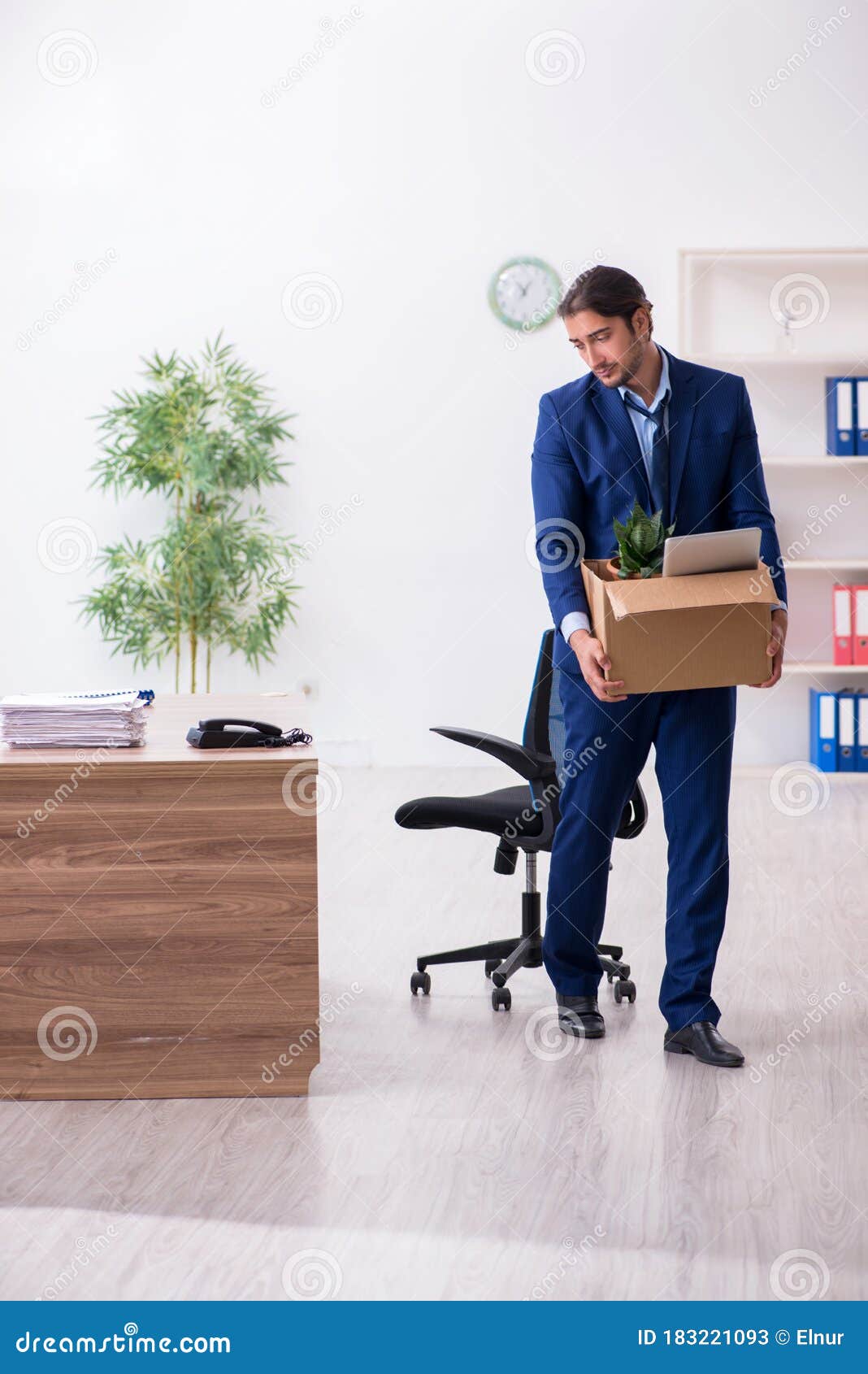 Young Man Being Fired from His Work Stock Image - Image of auditor ...