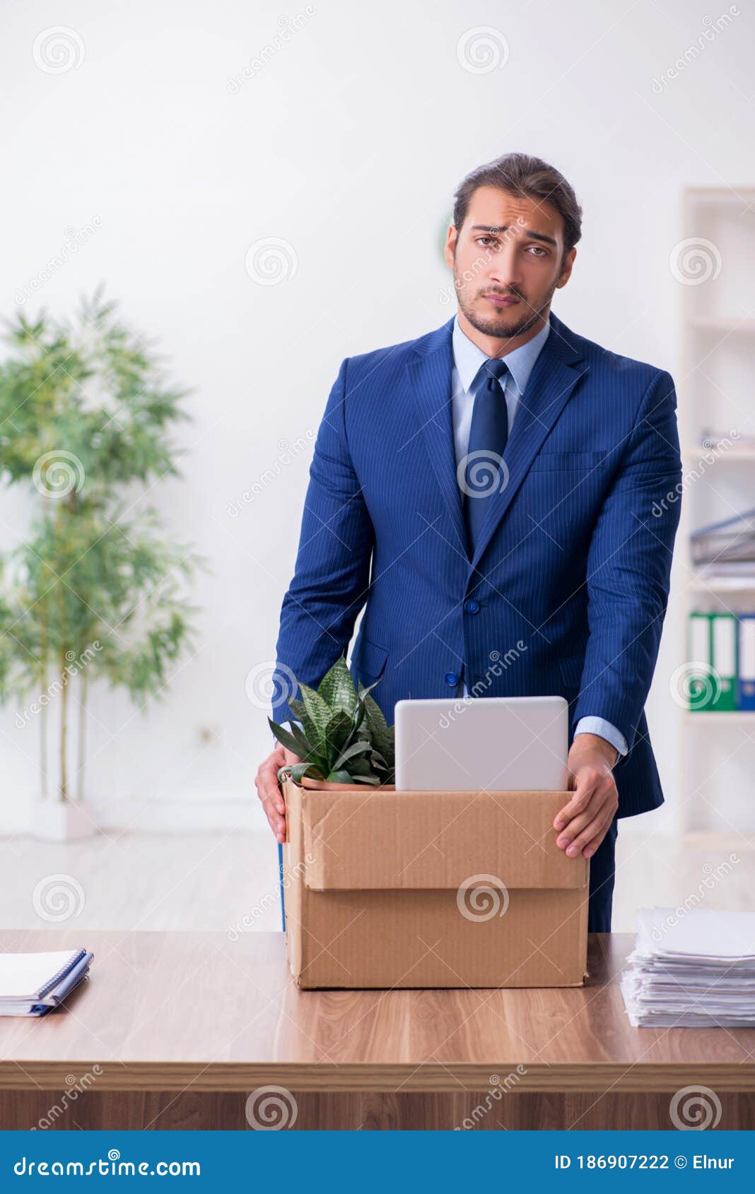 Young Man Being Fired from His Work Stock Photo - Image of broken ...