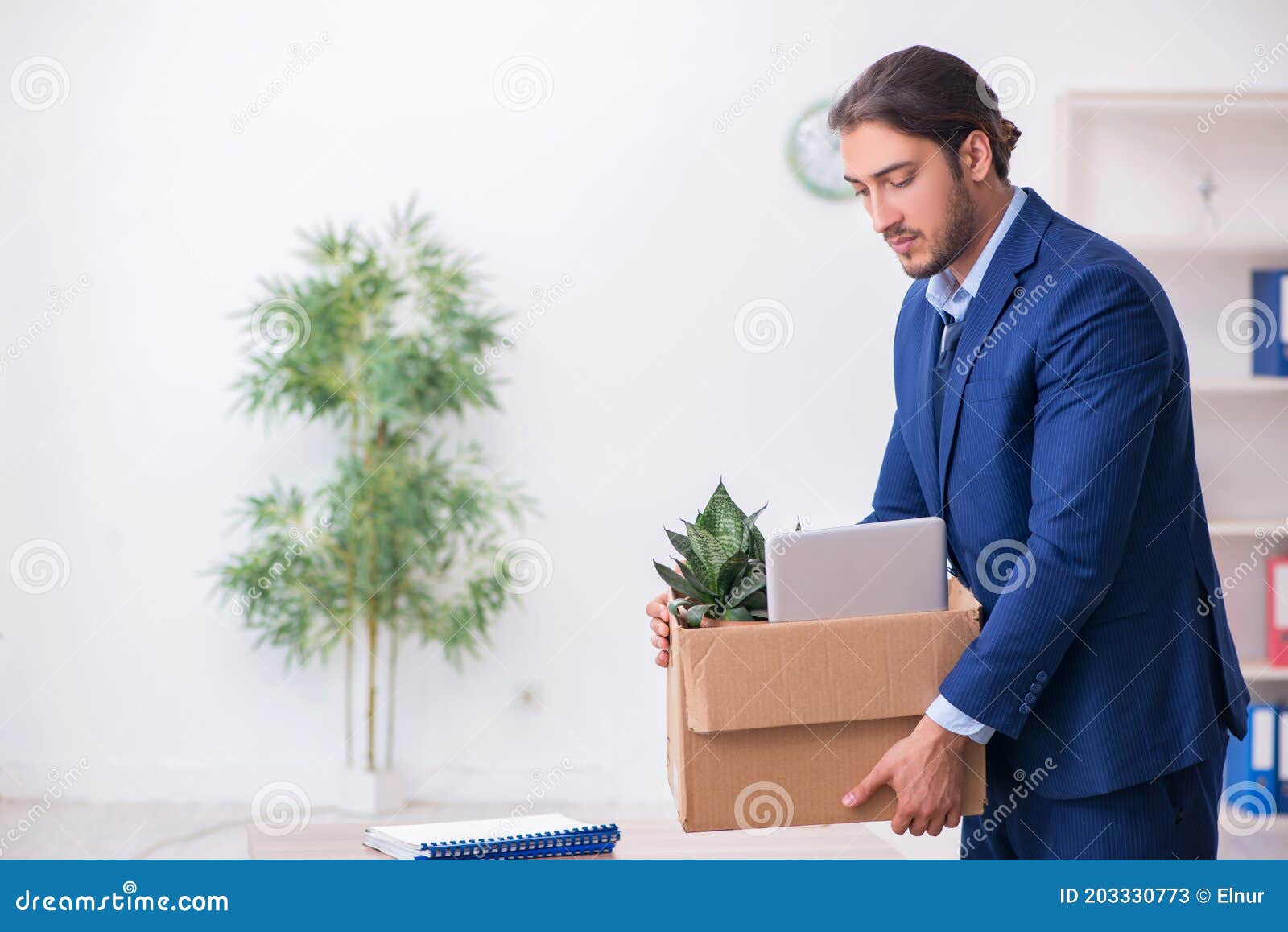 Young Man Being Fired from His Work Stock Image - Image of broke ...
