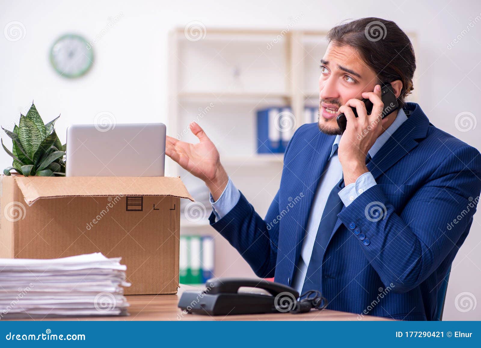Young Man Being Fired from His Work Stock Image - Image of dismissal ...